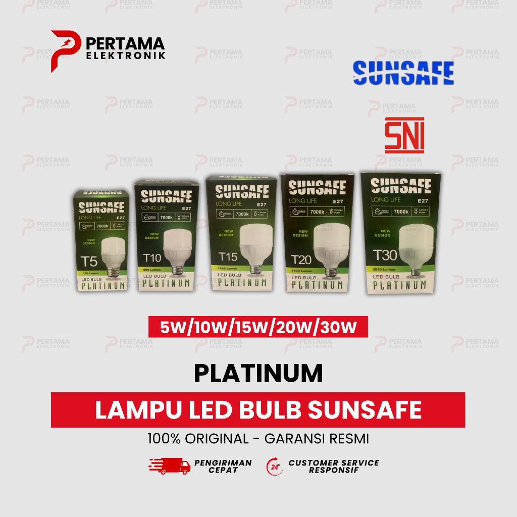 Jual Lampu LED Murah SUNSAFE PLATINUM 5W 10W 15W 20W 30W | Shopee Indonesia