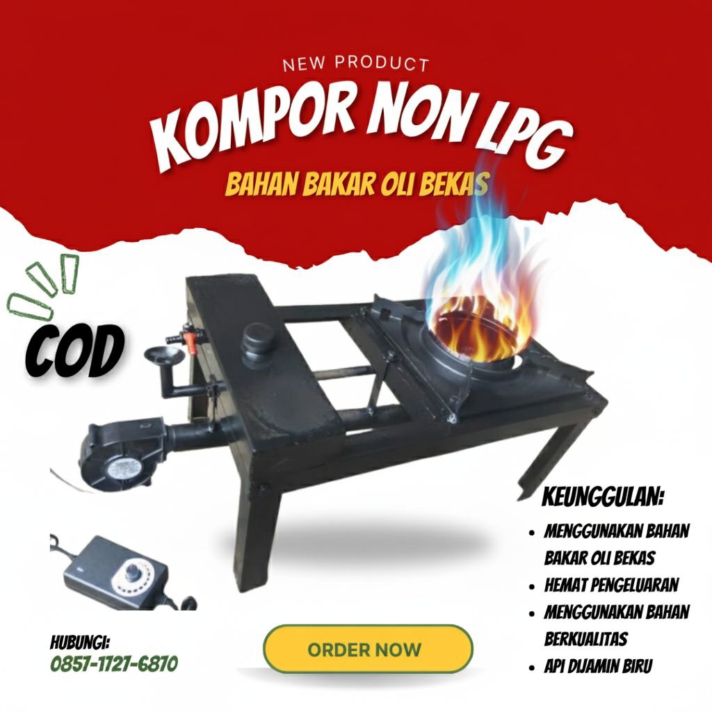 Jual Kompor Hemat | Berbahan bakar Oli Bekas | Kompor Non LPG | Shopee ...