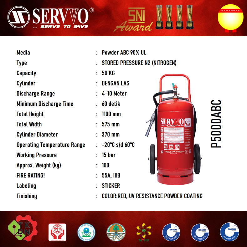 Jual Alat Pemadam Api - APAR Fire Extinguisher SERVVO Dry Chemical ...