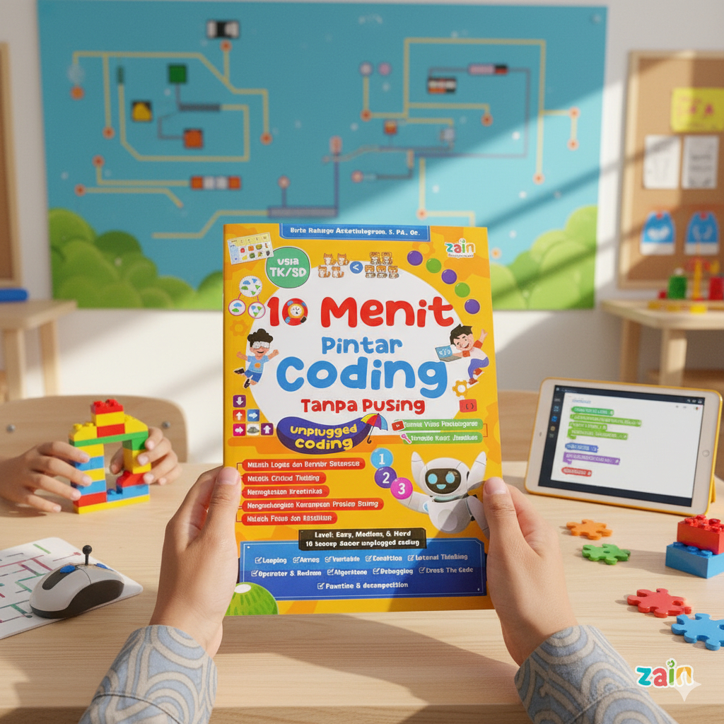 Jual [BA x Zain] Buku Belajar Dasar Coding Anak 9in1 - Unplugged Coding ...