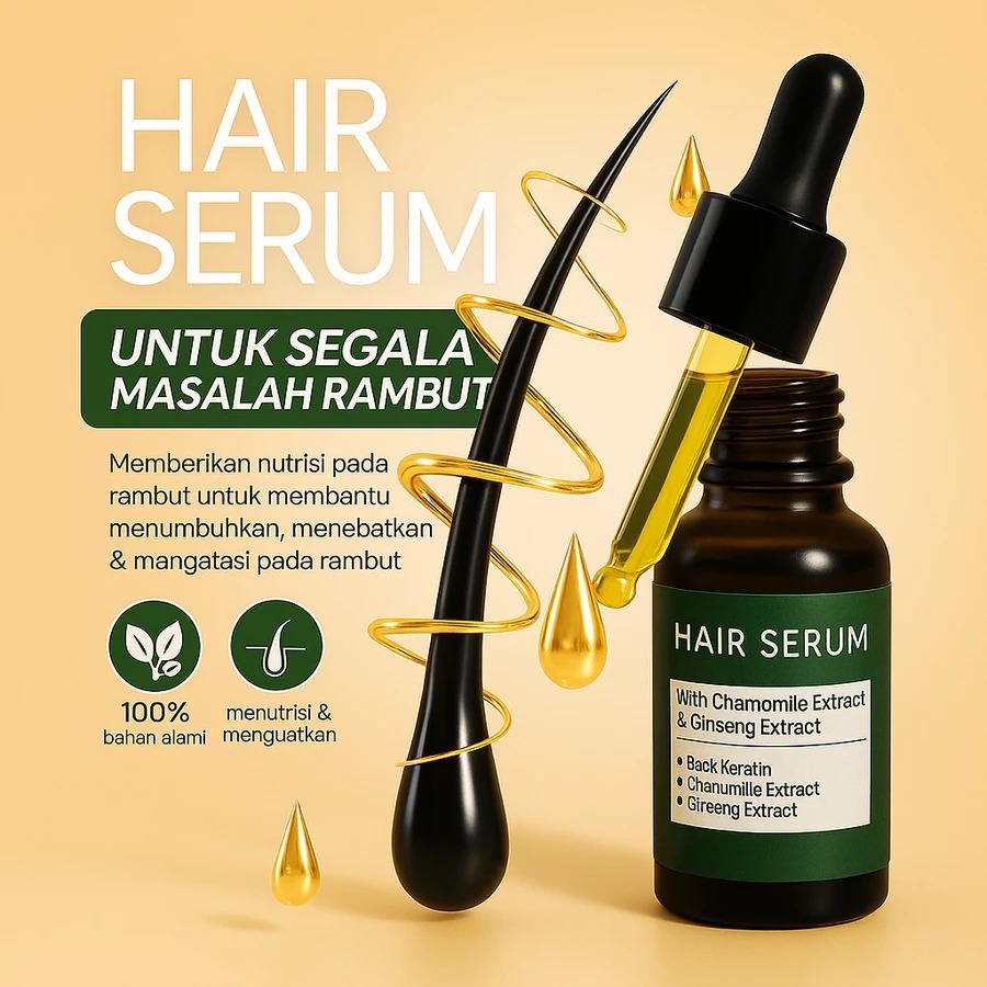 Jual Hair Serum Rambut Rontok & Kering | Serum Rambut Halus, Lembut ...