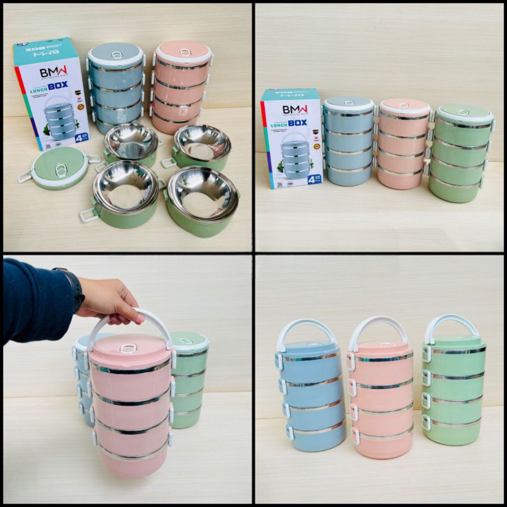 Jual RANTANG 4 SUSUN BMW/LUNCH BOX 4 SUSUN POLOS | Shopee Indonesia