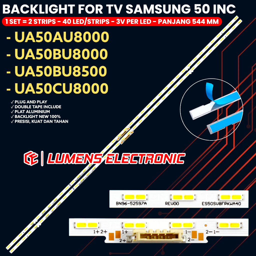 Jual BACKLIGHT TV SAMSUNG 50 INCH UA50AU8000 UA50BU8000 UA50CU8000 ...