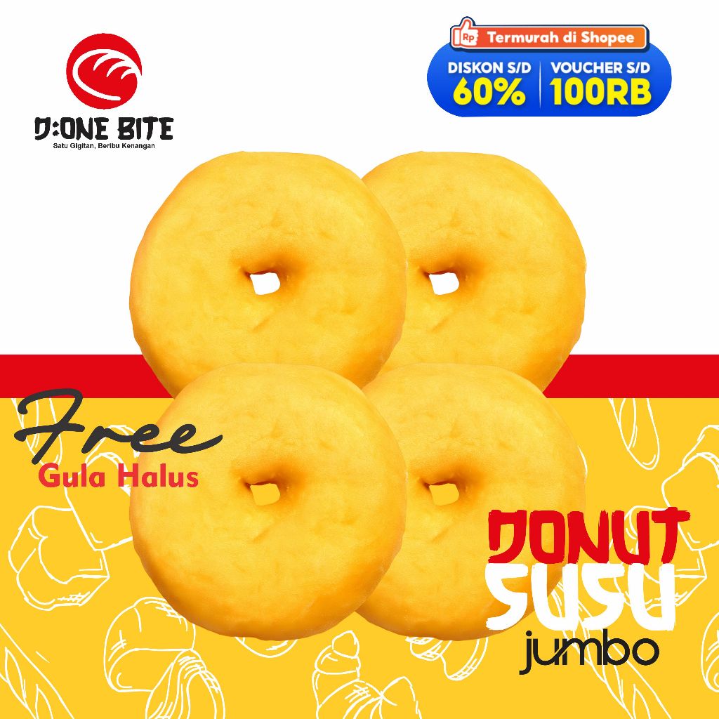 Jual Donut susu jumbo lembut isi 10 | Shopee Indonesia