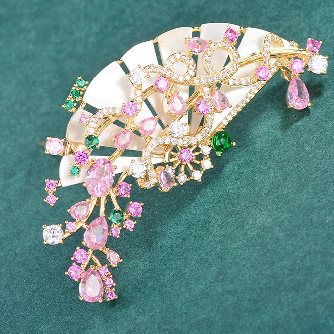 Jual Ami ACC Bros crystal fan-shaped banyak desain aesthetic bisa ...