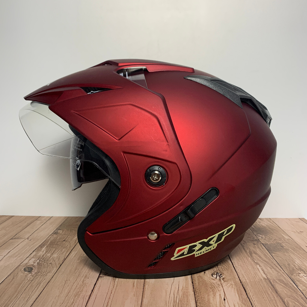 Jual Helm JP7 Merah Doff - Polos Solid Helem SNI Helmet Dewasa BXP ...