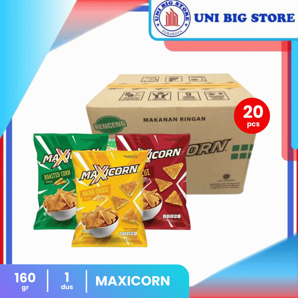 Jual Maxicorn Snack 150 gr x 20 pcs DUS Nacho Cheese Keju Roasted Corn ...