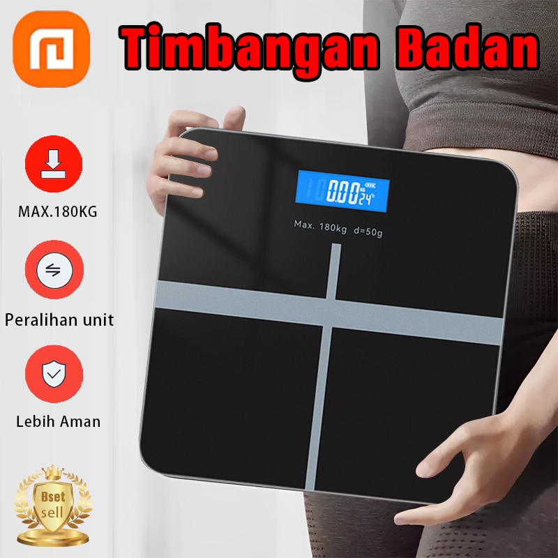 Jual [Tahan hingga 180kg]Timbangan badan digital, 26*26 LED besar,Smart ...