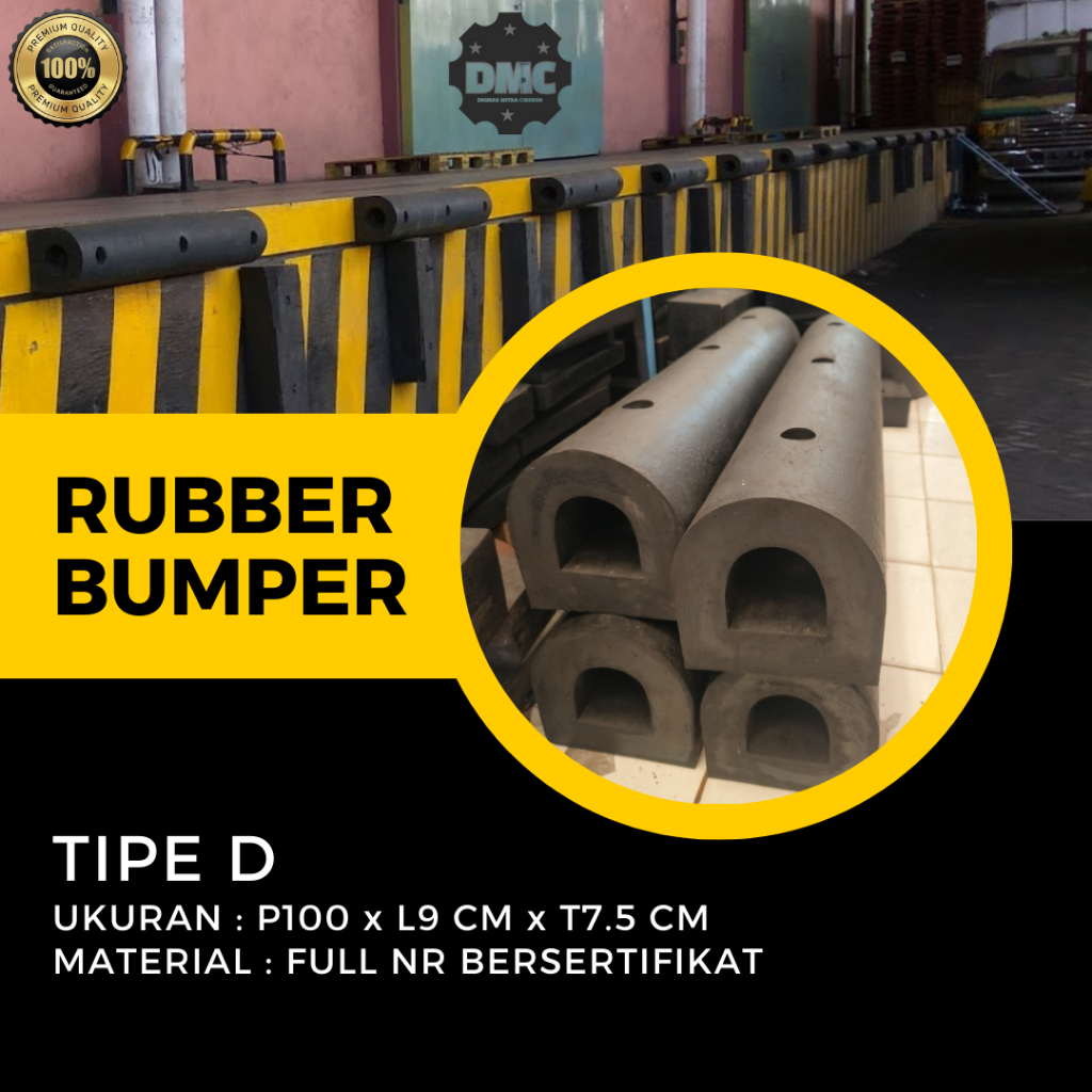 Jual DMC RUBBER BUMPER LOADING DOCK TIPE D UK 7.5X9X100CM/KARET ...