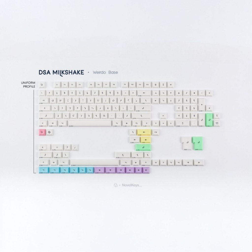 Jual Keycaps Keycap DSA Milkshake Weirdo Base PBT DYESUB | Shopee Indonesia
