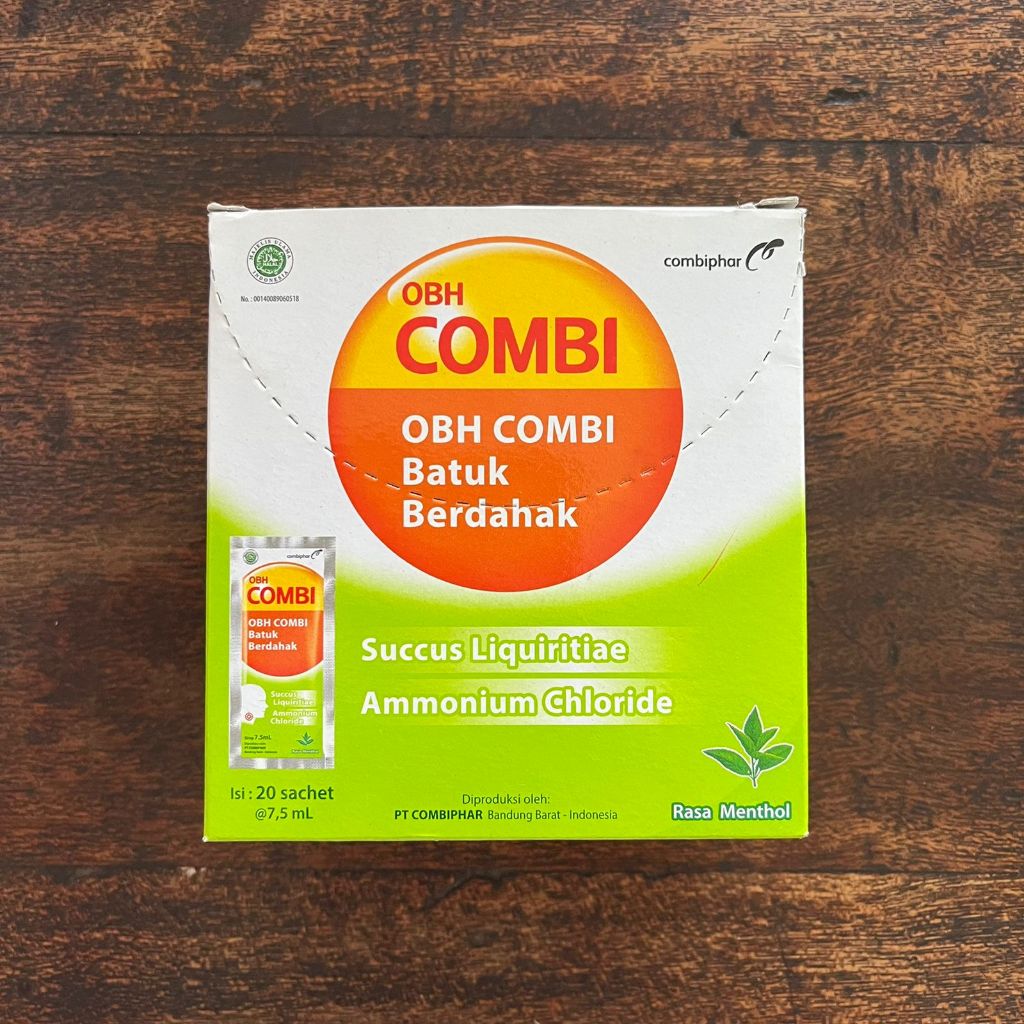 Jual obh combi batuk berdahak rasa menthol isi 20 sachet @ 7'5 ml ...