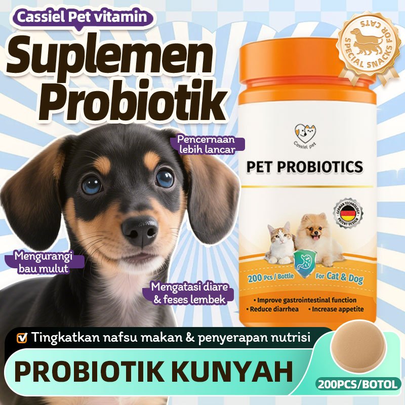 Jual Cassiel Pet Probiotik Kucing/Anjing - Atasi Diare & Muntah ...