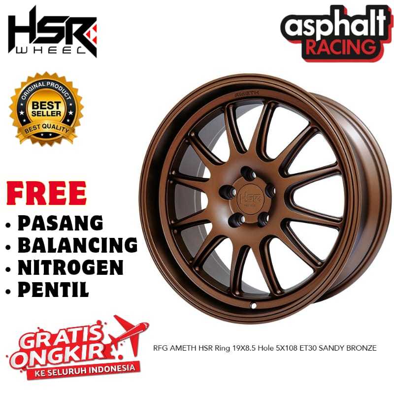Jual Velg Mobil Racing HSR RFG AMETH R19 PCD 5X108 Untuk Chery J6 Chery ...