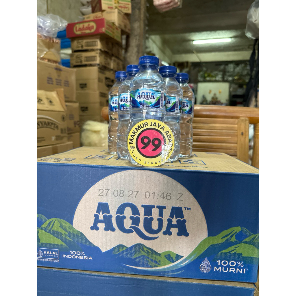 Jual Aqua botol kecil 330 ml 1 dus | Shopee Indonesia