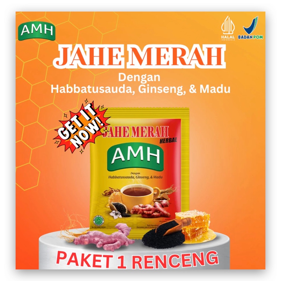 Jual Jahe AMH 1 renceng isi 10 sachet @20 gram | Shopee Indonesia