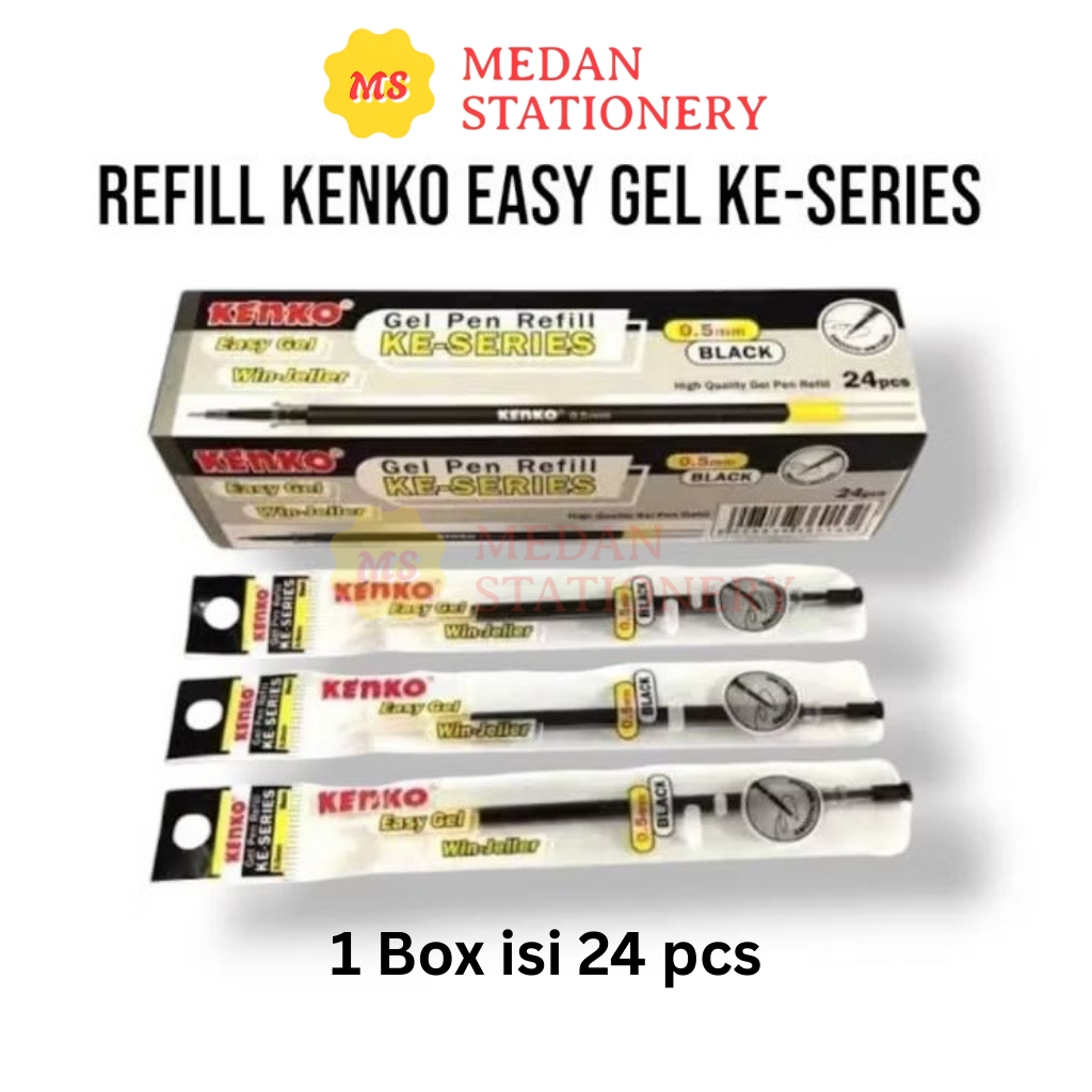 Jual REFILL PULPEN KENKO EASY GEL 1 BOX ISI 24 PCS ISI ULANG PEN CAIR 0 ...