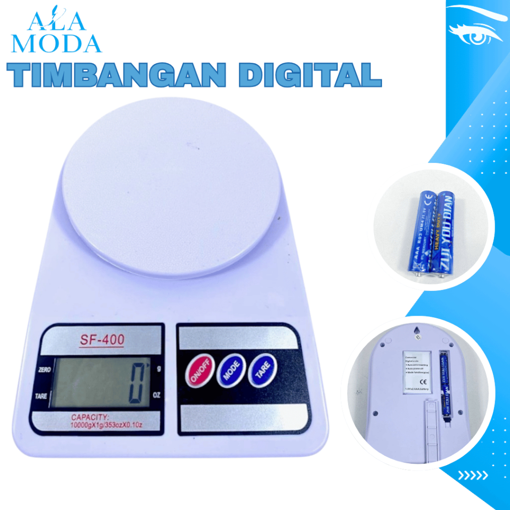 Jual ALA MODA TIMBANGAN DAPUR DIGITAL SF400 - SERBAGUNA (5KG, 10KG ...