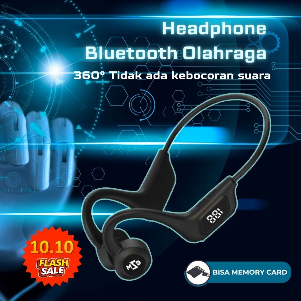 Jual [BISA COD] Headphone Olahraga Wireless headset bluetooth TWS Bone ...
