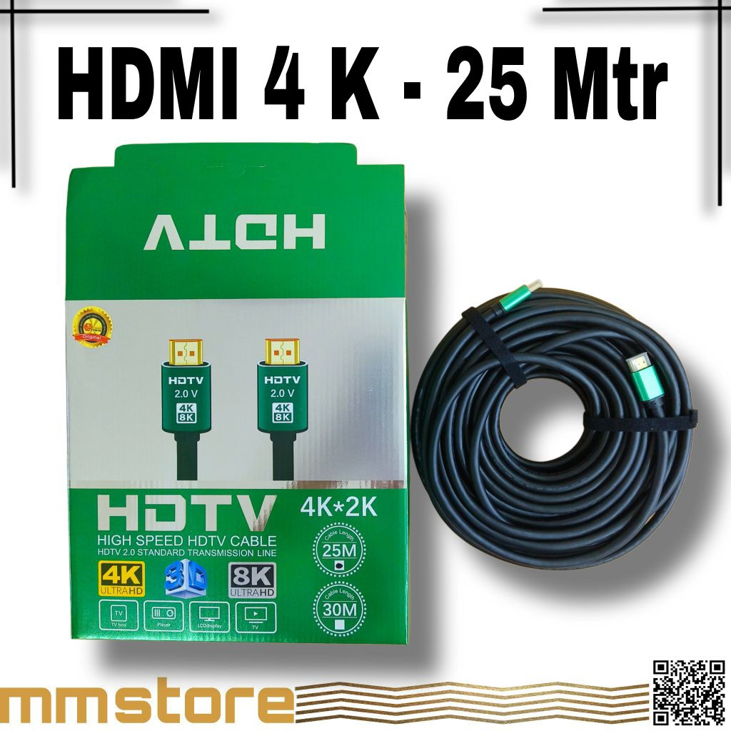 Jual HDMI Kabel Support 4K/2K Eyota Versi 2.0 panjang 25M dan 30M ...