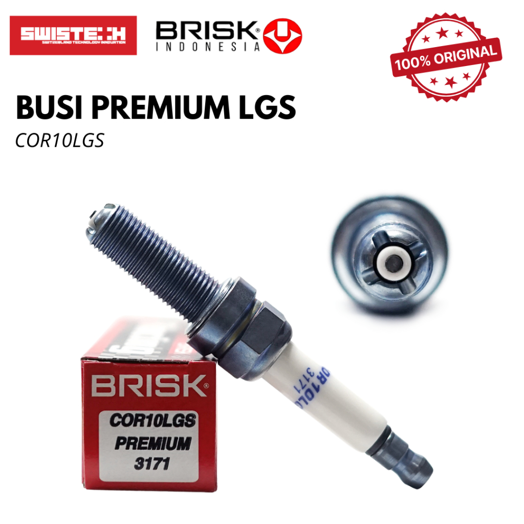 Jual BUSI MOTOR BRISK PREMIUM LGS COR10LGS | Shopee Indonesia