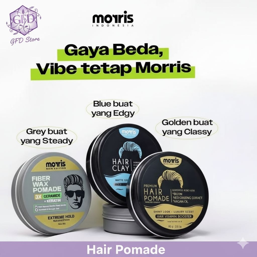Jual (GFDS) Morris Hair Pomade Men Edition 80g Penata Rambut Pria ...