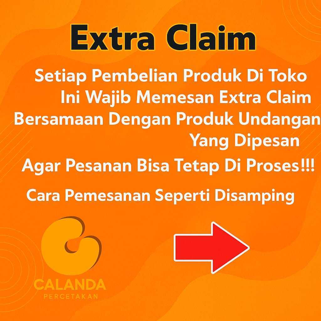 Jual EXTRA CLAIM Garansi Undangan ( Wajib Checkout Bersamaan Dengan ...
