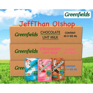 Jual Susu Greenfields UHT 1 Dus 105ml isi 40 susu cair kotak kecil full cream(FC) strawberry ...