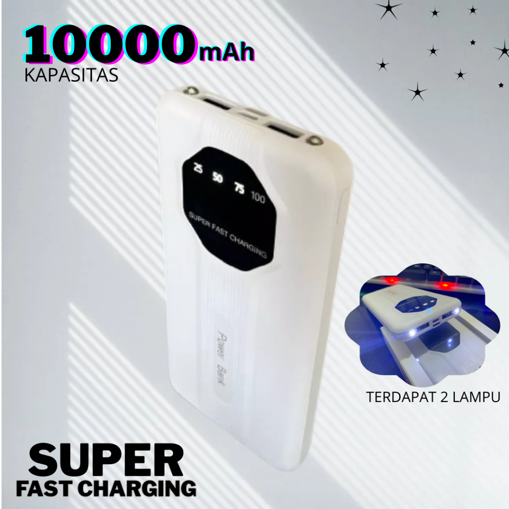 Jual Powerbank Original 10000mAh Fast Charging Dual Output 2A Dual Port ...