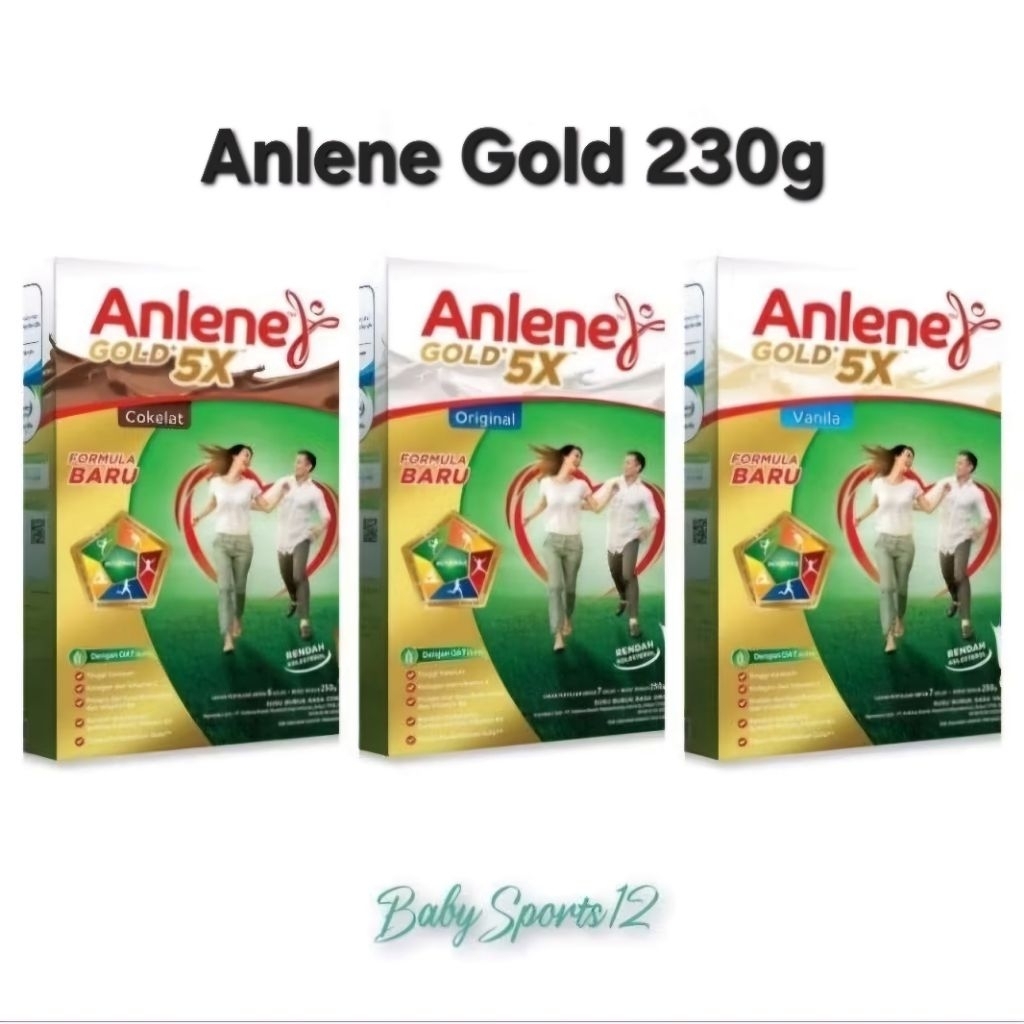 Jual Anlene Gold 5X Formula Kemasan 230g, Susu Kalsium Tulang Dan Otot | Shopee Indonesia