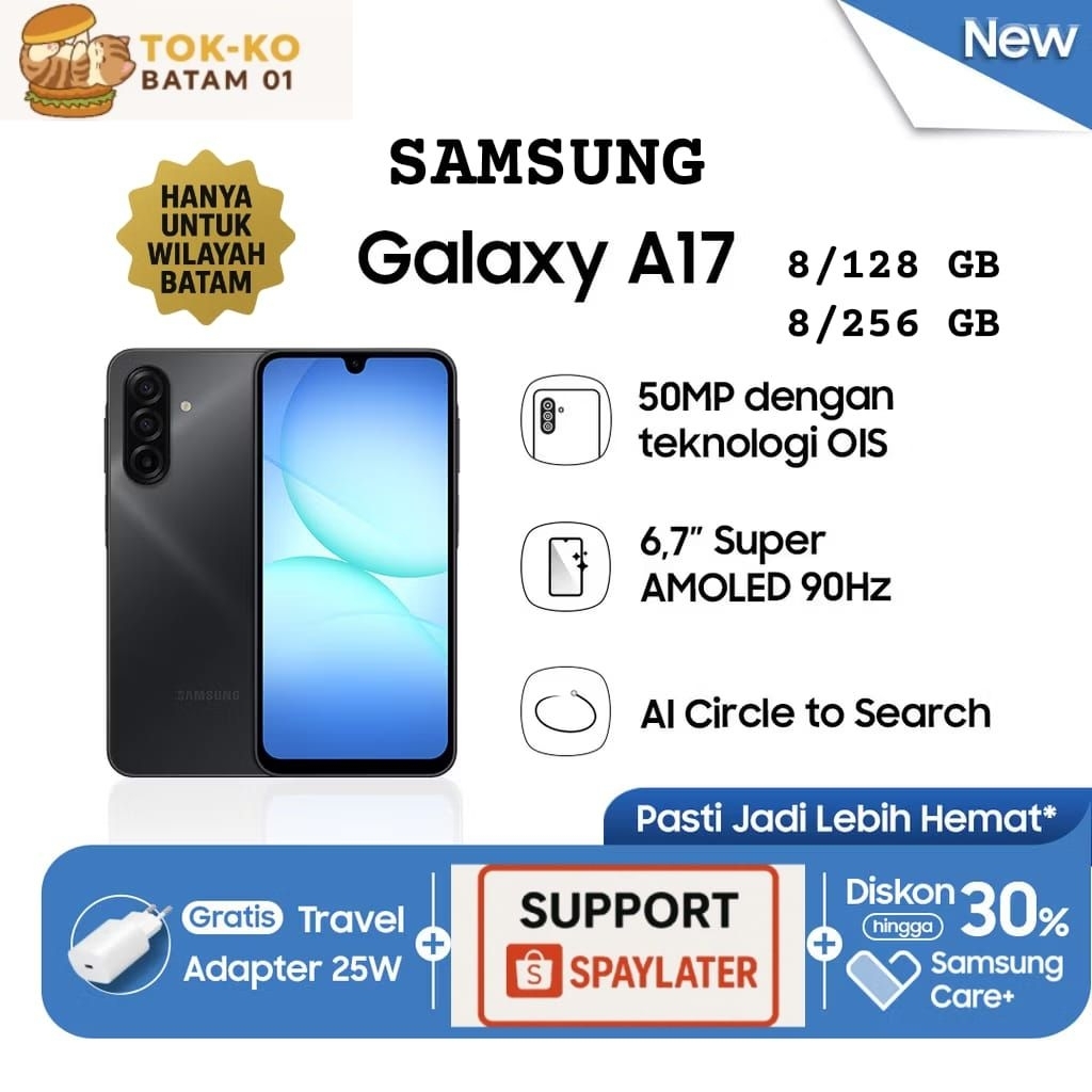 Jual SAMSUNG GALAXY A17 LTE 8/128 & 8/256 GB NEW GARANSI RESMI - BATAM ...