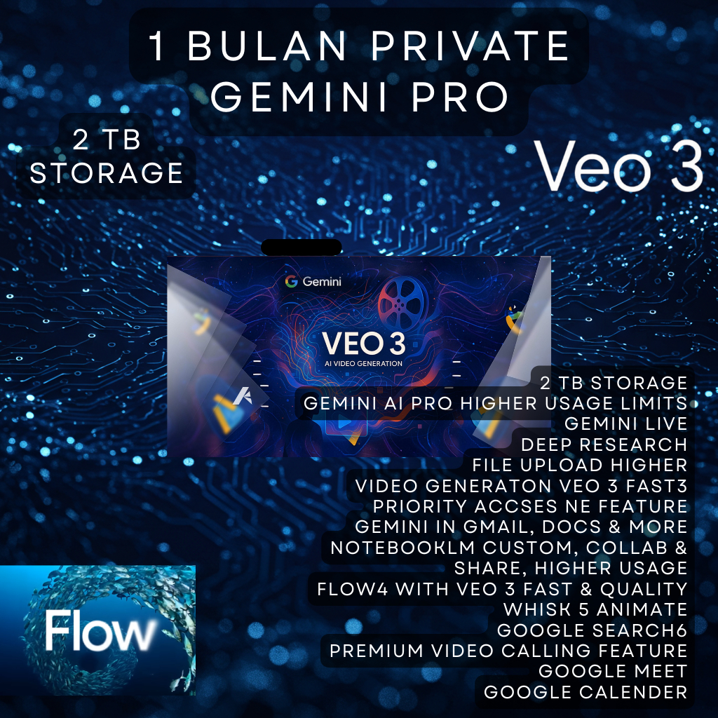 Jual Google AI Pro | VEO 3 | – Private (1 Bulan / 3 Bulan / 6 Bulan / 1 Tahun) 2 TB| Google AI ...