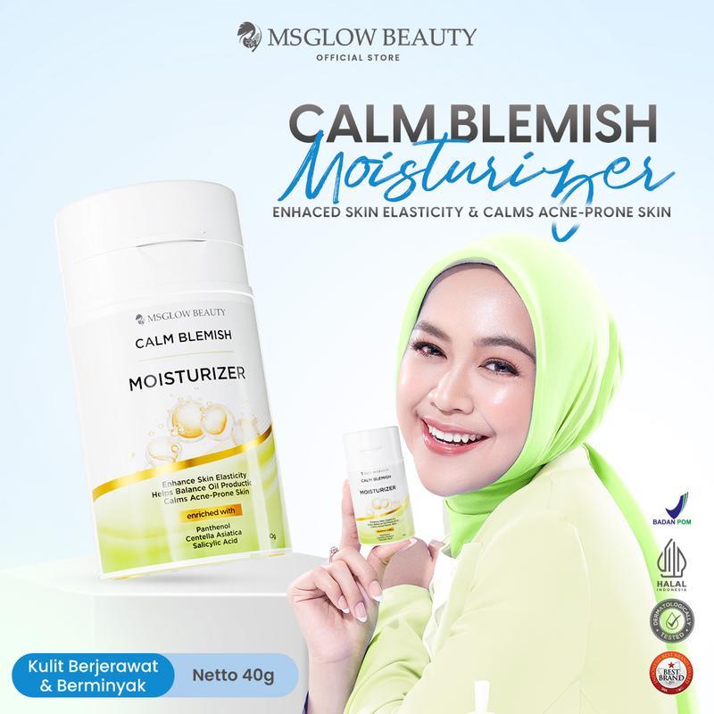 Jual MS GLOW - CALM BLEMISH MOISTURIZER - 40 GR | Shopee Indonesia