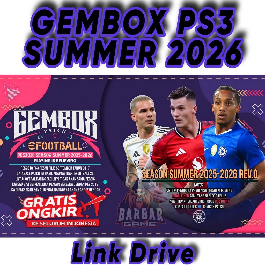 Jual Game PES PS3 Terbaru - GEMBOX SUMMER 2026 FINAL TRANSFER 2025 - ready game ps2 ps3 ps4 cfw ...