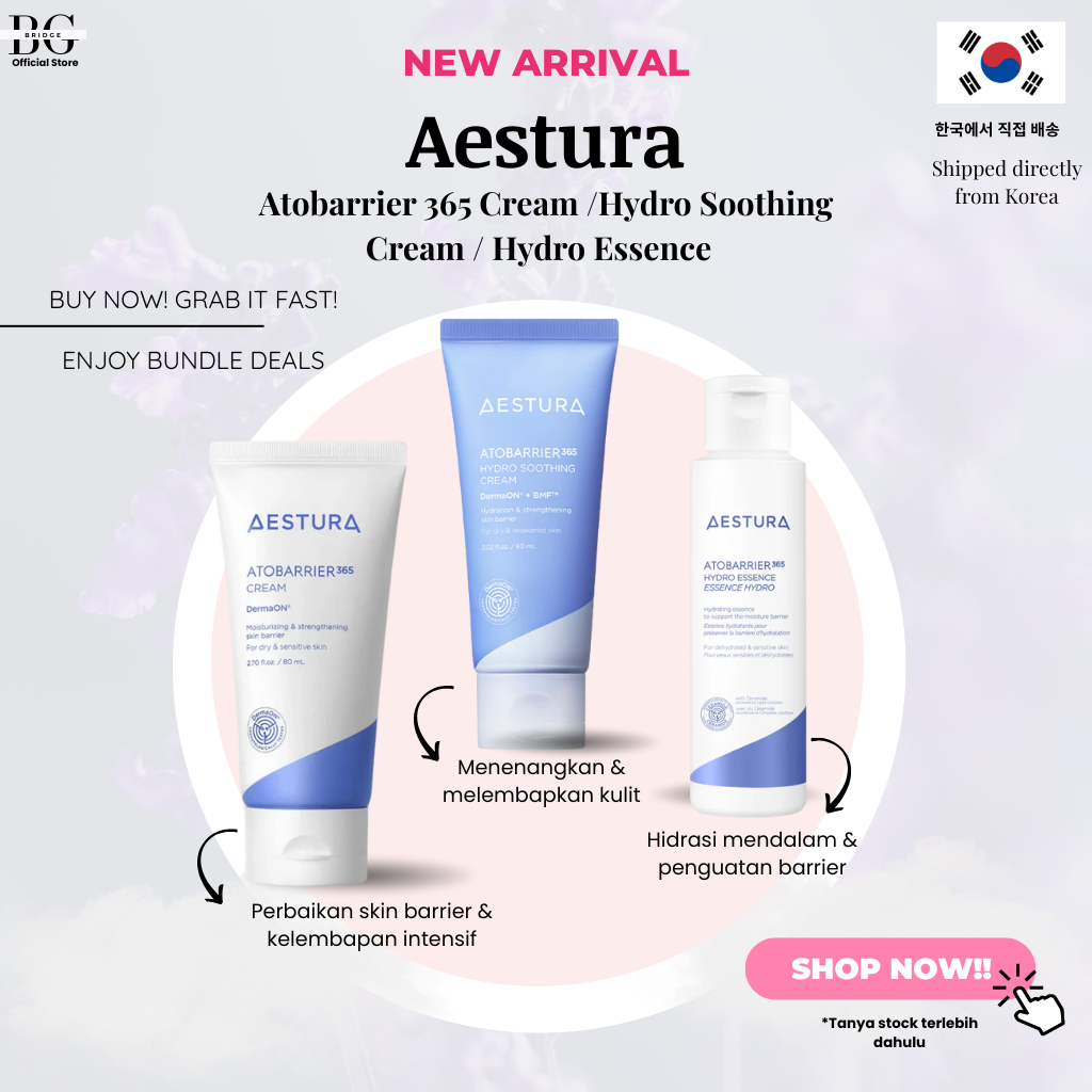 Jual Aestura Atobarrier 365 Cream 80ml / hydro soothing cream 60ml / hydro essence 200ml ...