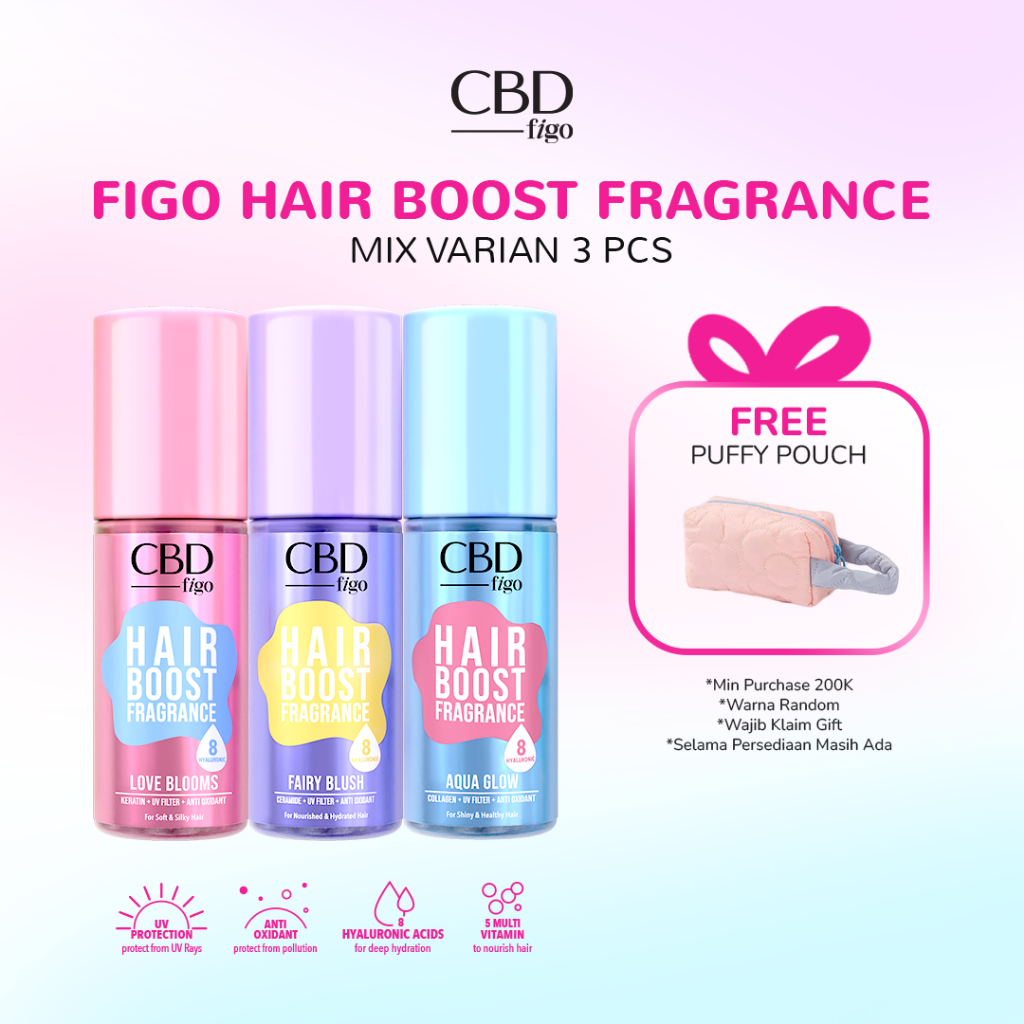 Jual [3in1] CBD Figo Hair Boost Fragrance Mixed Varian isi 3pcs ...