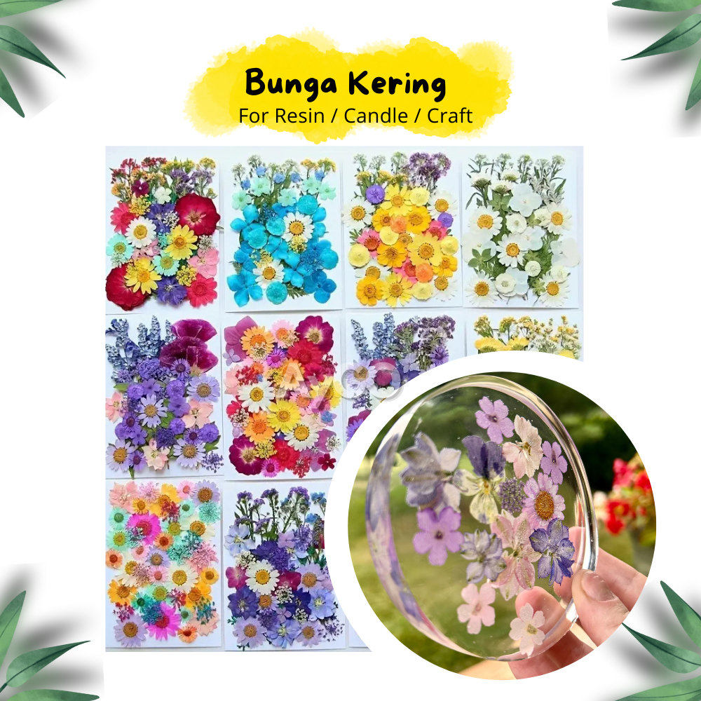 Jual Bunga Kering / Pressed Flowers Dekorasi Kerajinan DIY Resin ...