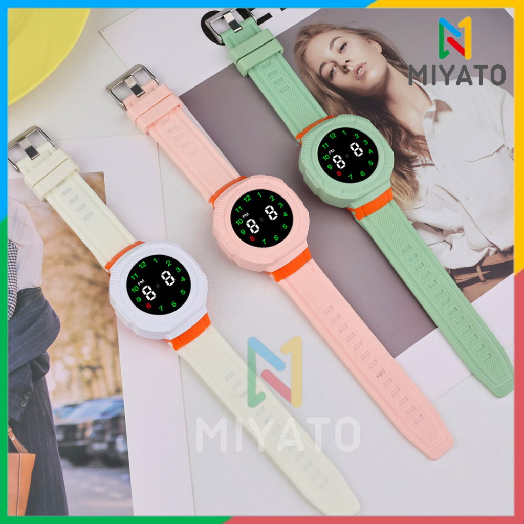 Jual Miyato Jam Tangan Pria Digital Sport Led Strap Rubber Electronic ...