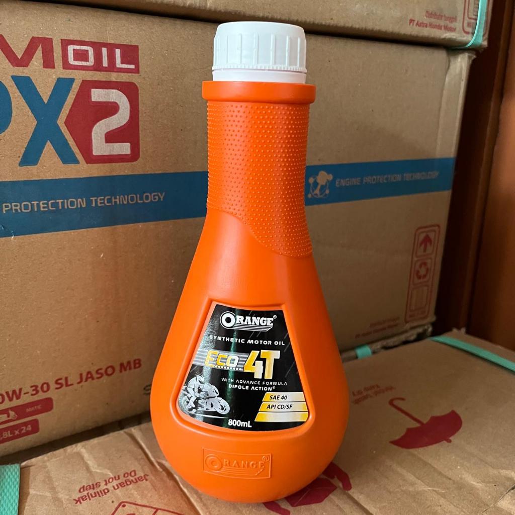 Jual ORI OLI MOTOR ORANGE 4T ECO SAE40 800ML MOTOR BEBEK OLI MOTOR OREN ...