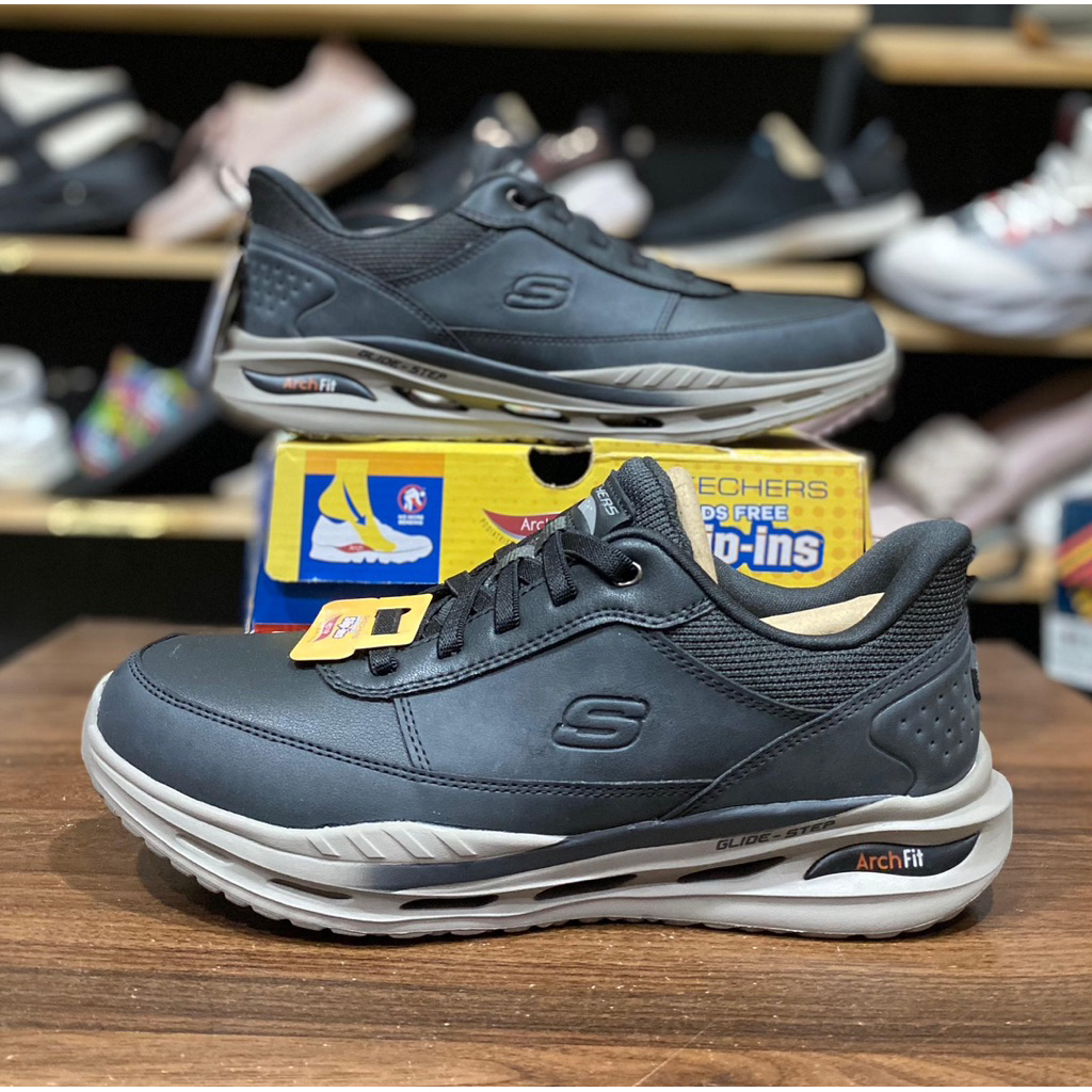 Jual Skechers ARCH FIT ORVAN 210981 BLK Pria size 41(26cm)(1)-42(28cm ...
