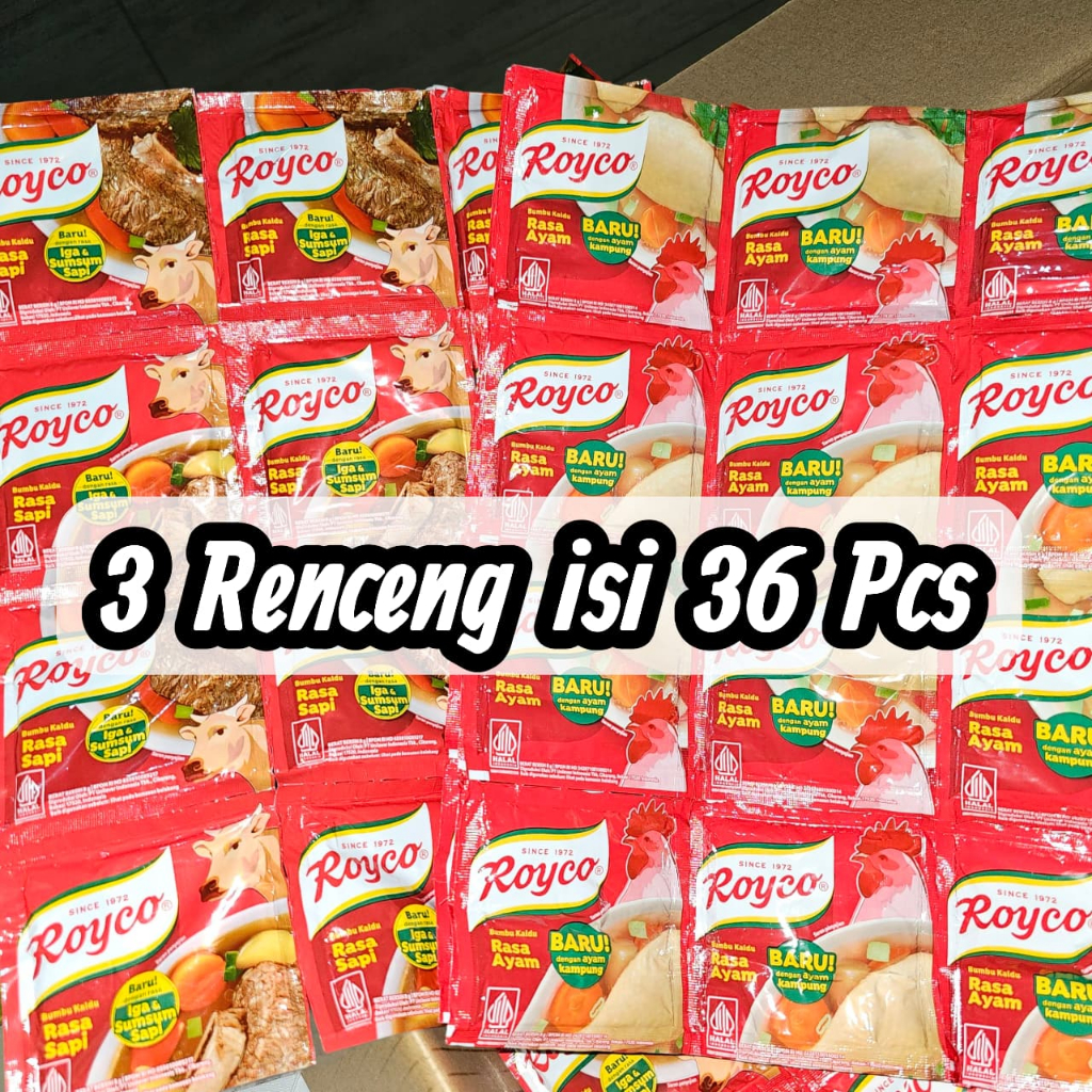 Jual Paket 3 Renceng isi 36 PCS Royco Ayam Dan Sapi Bumbu Masakan ...