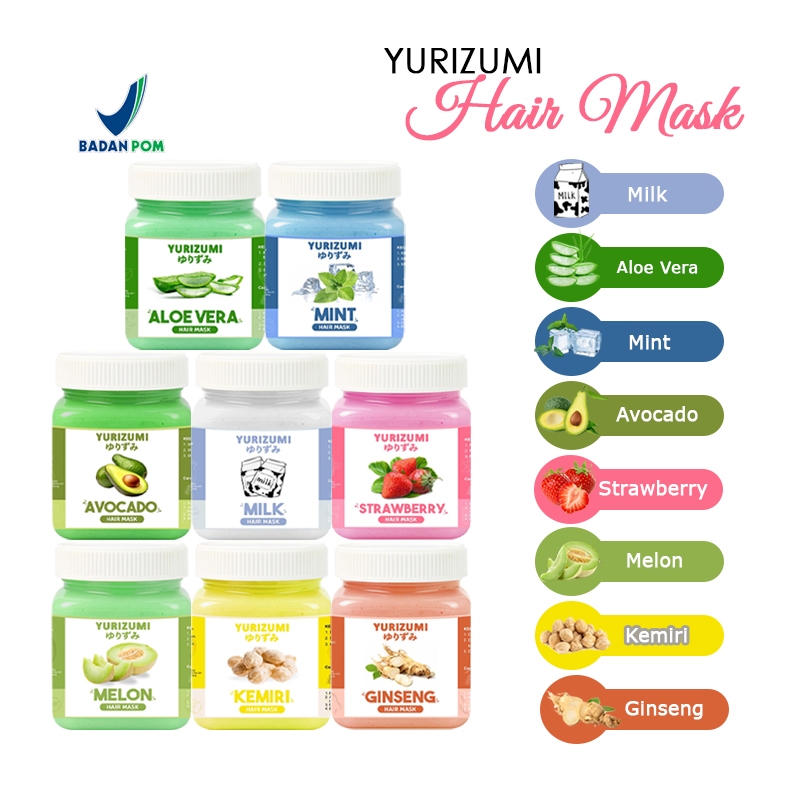Jual Yurizumi Hair Mask Perawatan Rambut Anti Rontok Kusut dan Kering ...