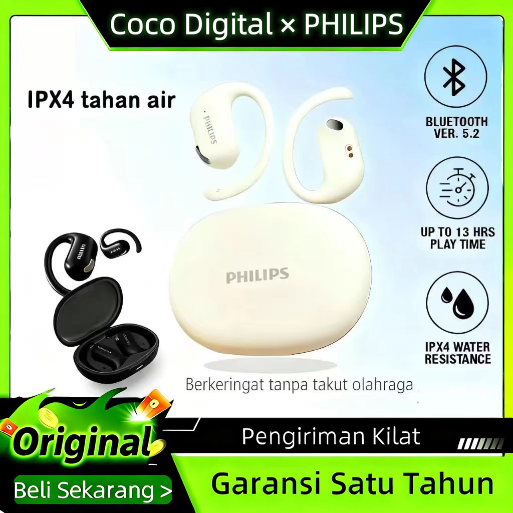 Jual Philips earphone bluetooth TAT2739 bluetooth 5.3 HiFi Stereo Sound ...