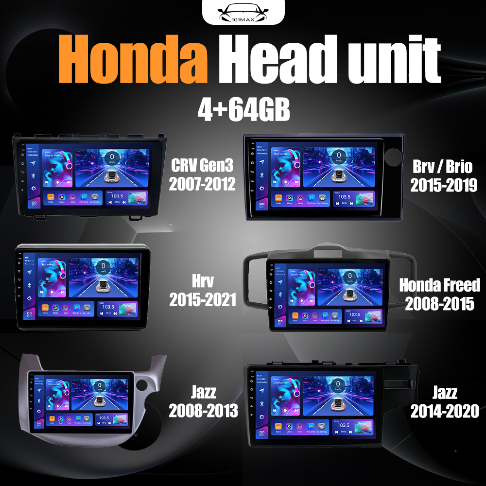 Jual Honda Head Unit 8 Chip Nuklir 8+64GB/8+128GB Android14 head unit ...
