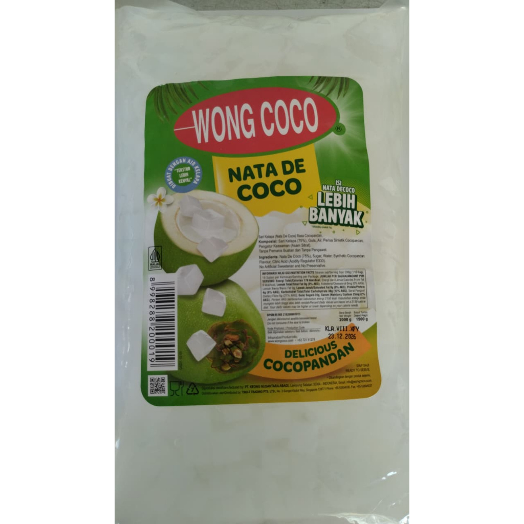 Jual Wong Coco Nata De Coco 2kg Wong Coco Nata De Coco 2kg | Shopee ...