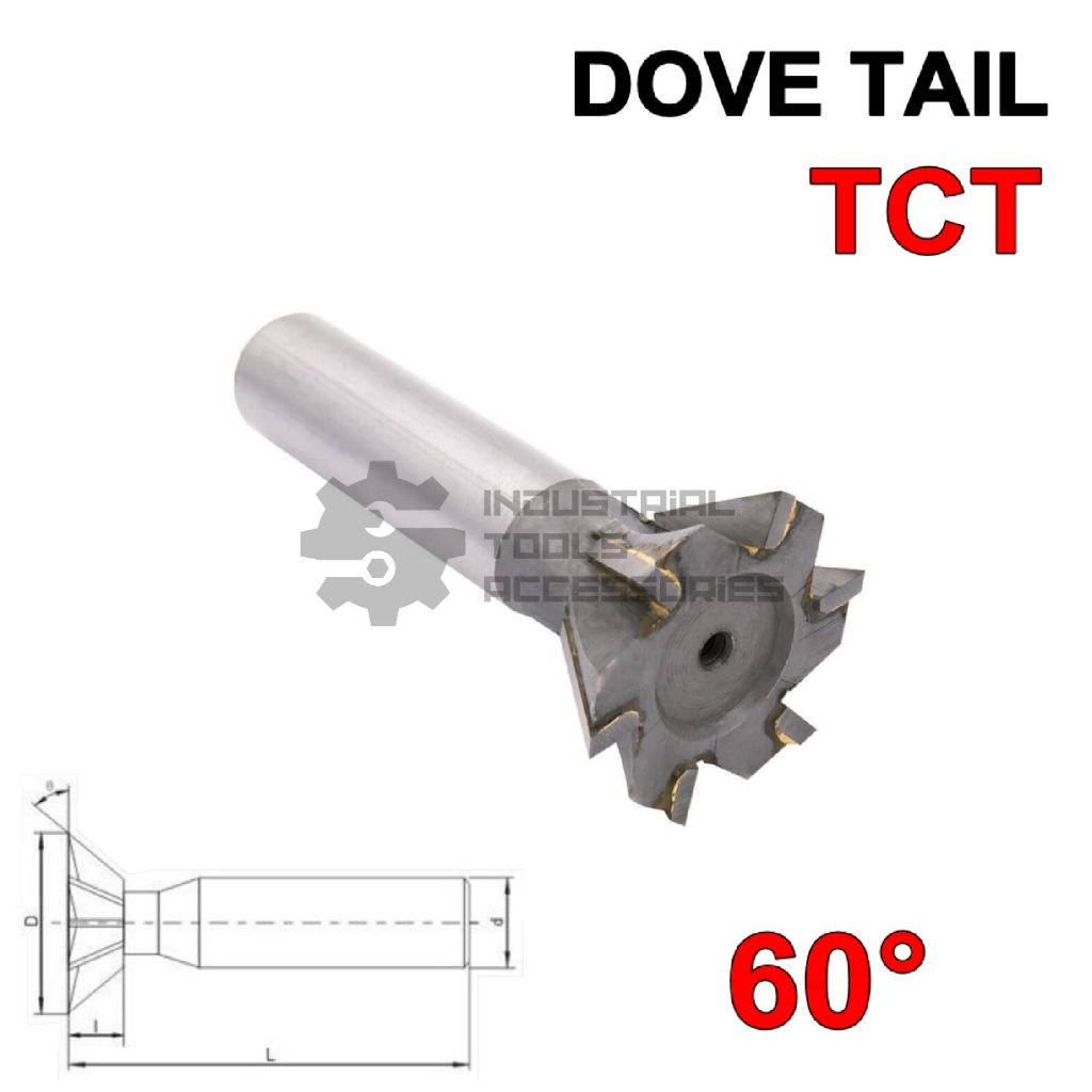 Jual Dove Tail 30 X 60 TCT Ekor Burung 30mm Dovetail Cutter Milling ...
