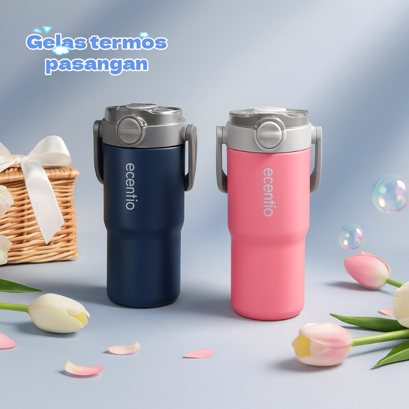 Jual 【Couple Cup】ecentio Botol minum stainless luar angkasa Tumbler ...