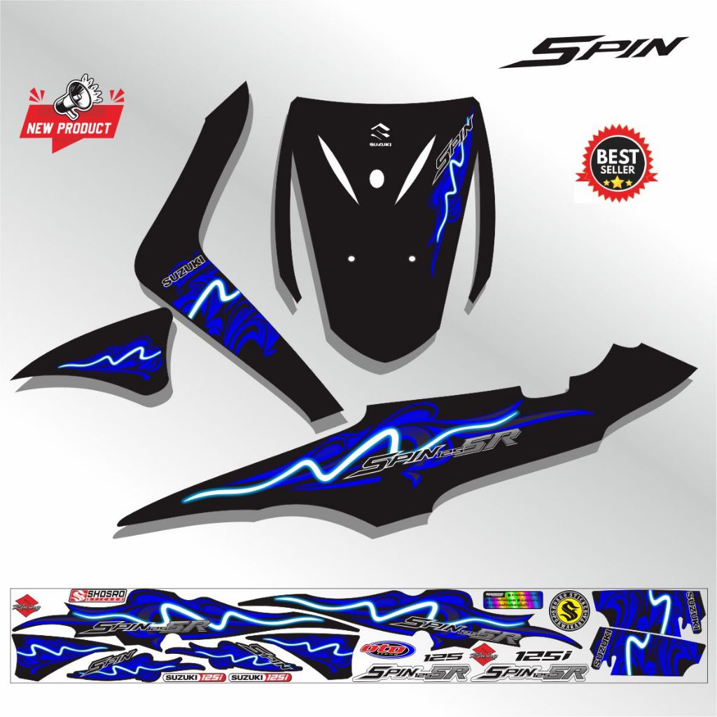 Jual Sticker Striping Motor SUZUKI SPIN 125 Motif Terbaru Keren Variasi ...