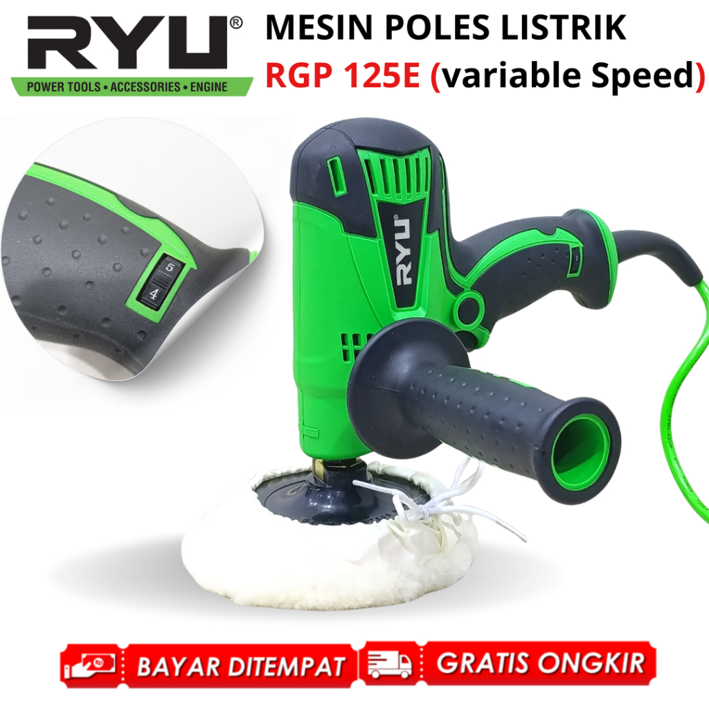 Jual RYU Mesin Poles Body Motor Mobil 5 Inch RGP 125E Gun Polisher ...
