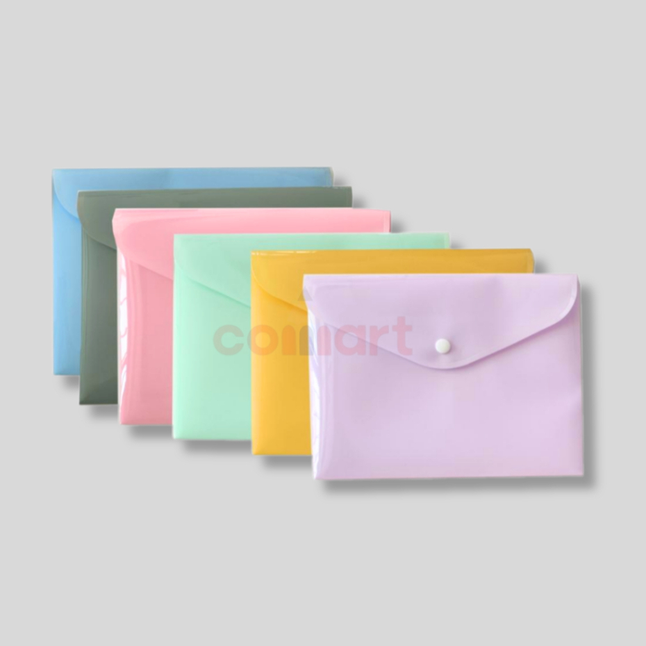 Jual 1 Pcs Map Kancing Plastik Pastel Macaron A5 F4 Folio - File Folder ...