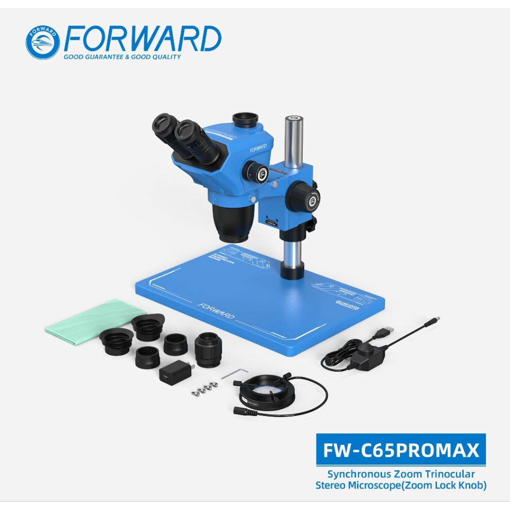Jual FORWARD FW C65PRO MAX ZOOM TRINOCULAR STEREO MICROSCOPE STANDART ...